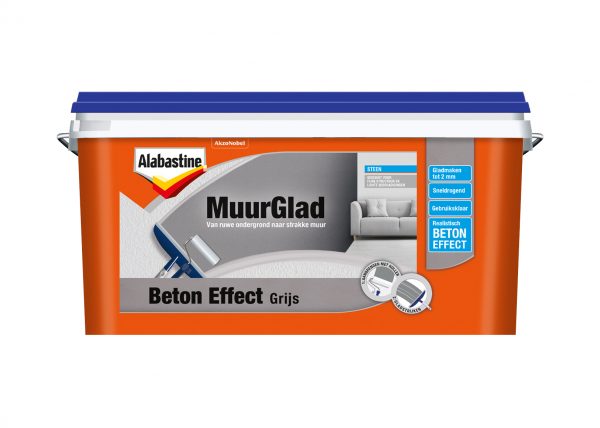 Alabastine MuurGlad Beton Effect: creëer snel een betonlook muur