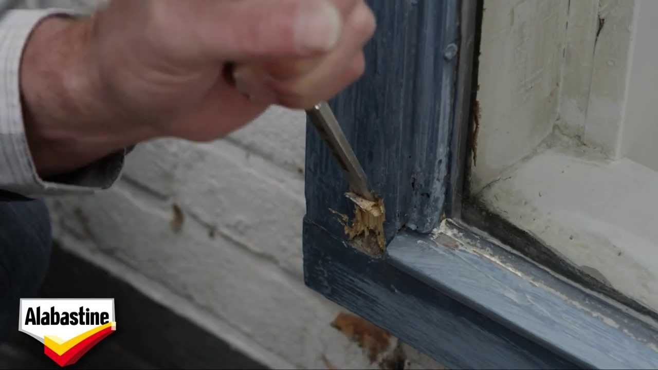 Houtrot repareren met Alabastine Houtrotvuller